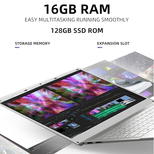 iSTYLE Laptop for Business and Student, T15 15.6" Thin and Light Laptops Computer 1 Year Office 365, Windows 10, Intel CPU, 12GB RAM, 128GB SSD, Backlit Keyboard, Fingerprint, HDMI, Dual Band WiFi