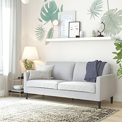 Mr. Kate Winston Sofa with Pocket Coils, Light Gray Linen