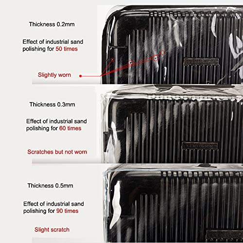 MosaiRudo Clear PVC Luggage Cover Protectors Transparent Travel Luggage Protector for Wheeled Suitcase (No border Thickness 0.3mm, 26inch)