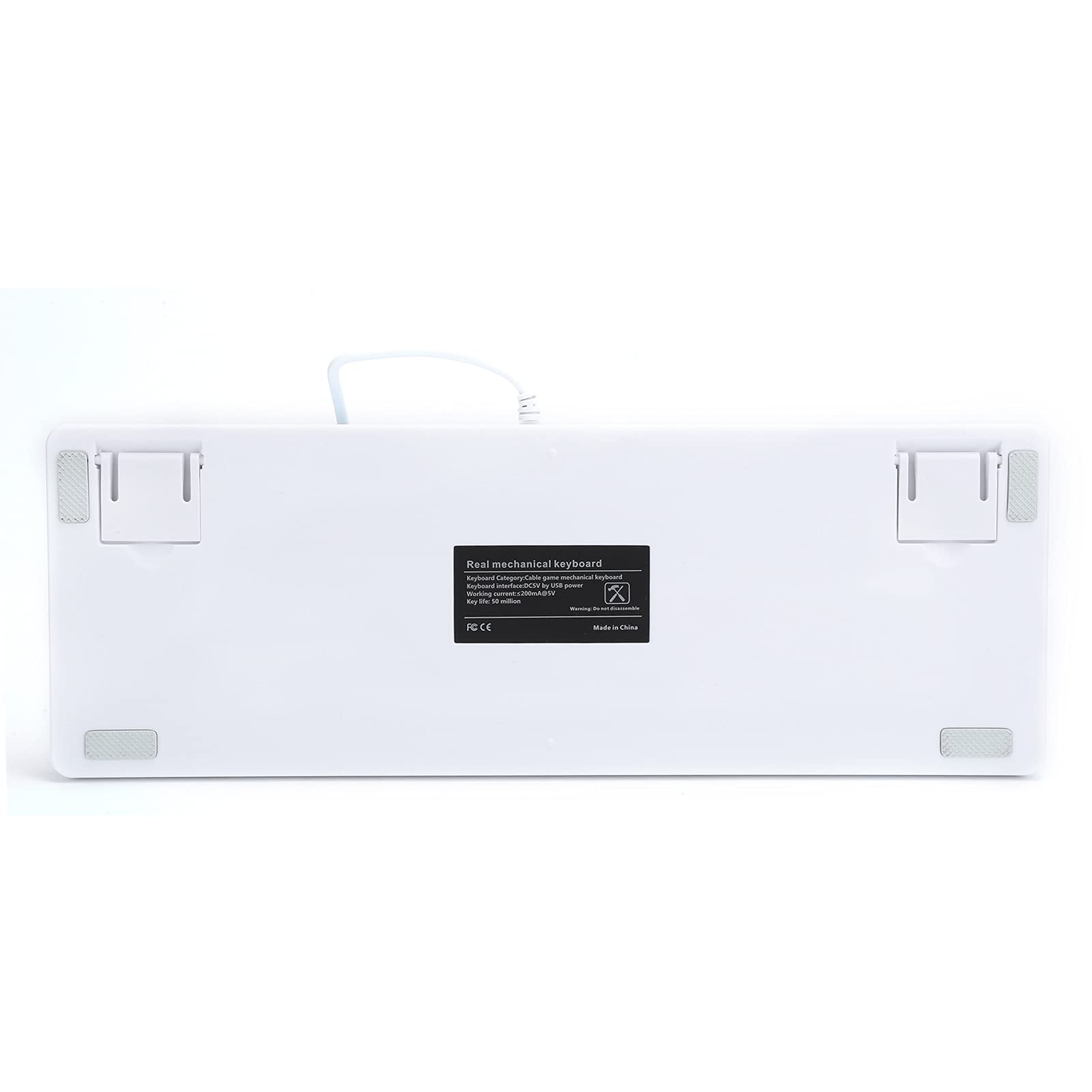Gaming Keyboard, 87 Keys USB Wired Blue Switch Mechanical Keyboard, White and Pink Keycaps Sakura Keyboard, for Laptop Computer etc(Pink with White)