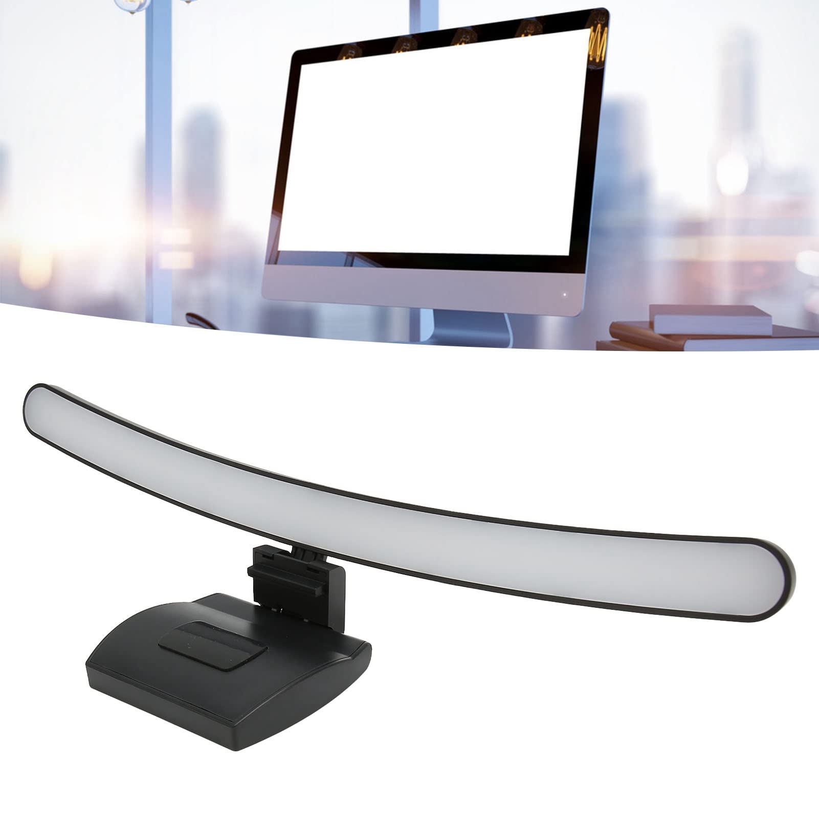 Jopwkuin Screen Monitor Light Bar, Adjustable 5V 1A Computer Monitor Lamp ABS Material for PC