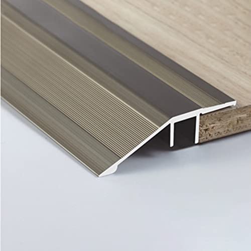 SUBECO Carpet Tile Threshold Border,Laminate Floor Door Bars,5.5cm Wide Floor Transition Strips,Aluminum Flooring (Color : Gray)