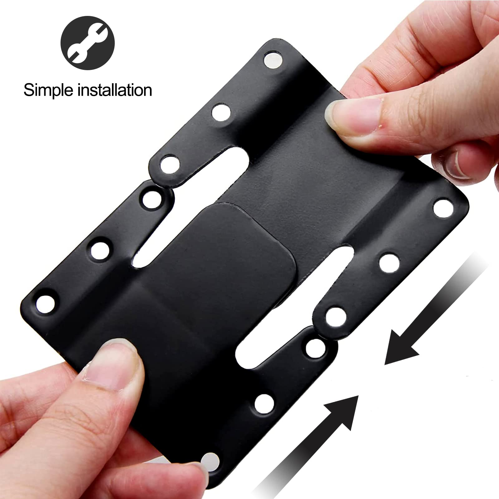 DEEPDREAM 8 Pcs Sectional Couch Connectors Metal Couch Clips Sofa Connector Interlocking Furniture Connector with 50 Pcs Screws…