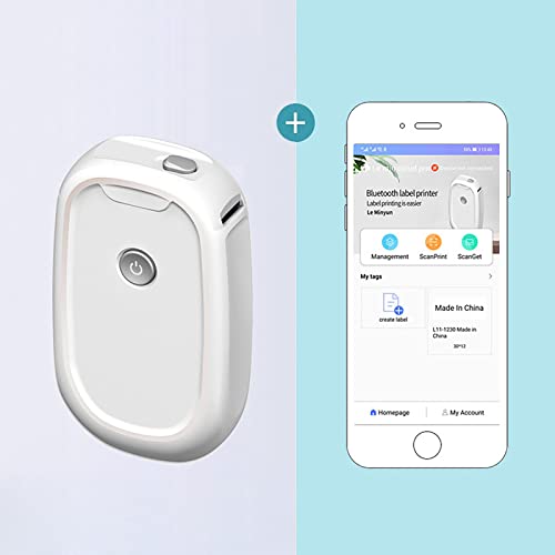 MOSHOU Label Maker with Tape, Portable BT Wrieless Label Printer for Storage, Barcode, Office, Home, Store Organization, Sticker Maker Mini Label Maker with Multiple Templates