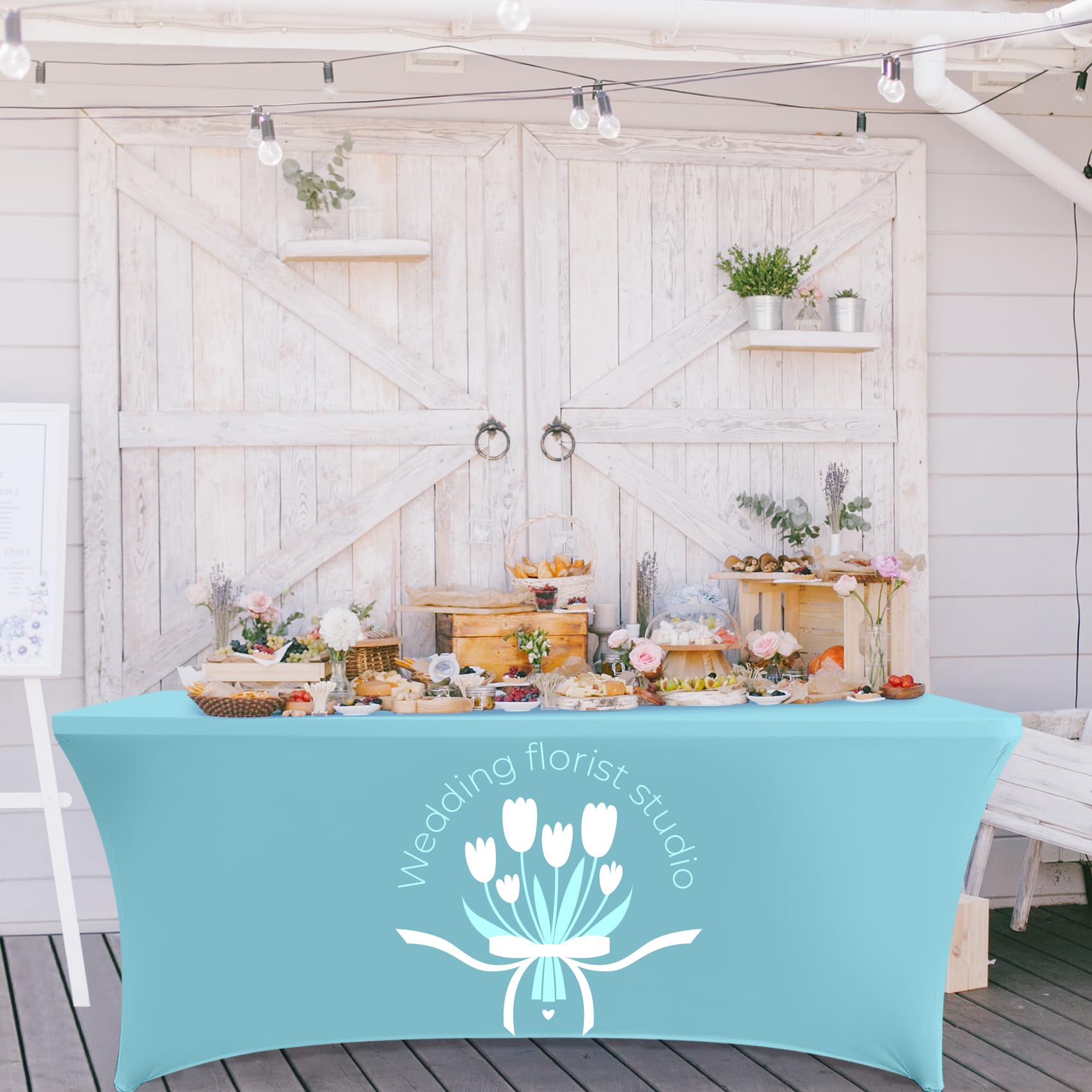 Custom Table Cloth with Business Logo Custom Tablecloth Custom Table Runner with Business Logo Promotional Items Your Logo Table Banner Sign Personalized Table Cloth (Rectangular Spandex 6 FT)