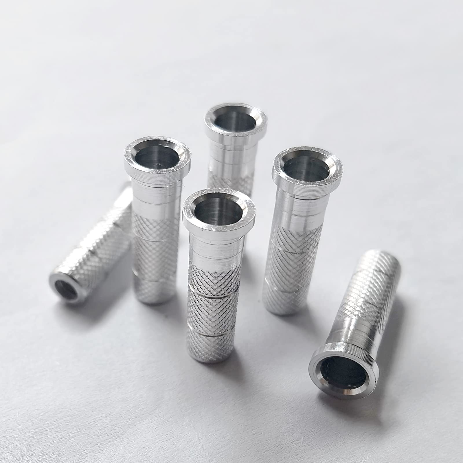 DIOLILI 12Pcs Archery Aluminum Inserts & 12Pcs Archery Arrow Shaft Protection Stainless Steel Explosion-Proof Ring for Hunting Bow Arrow Equipment Accessories