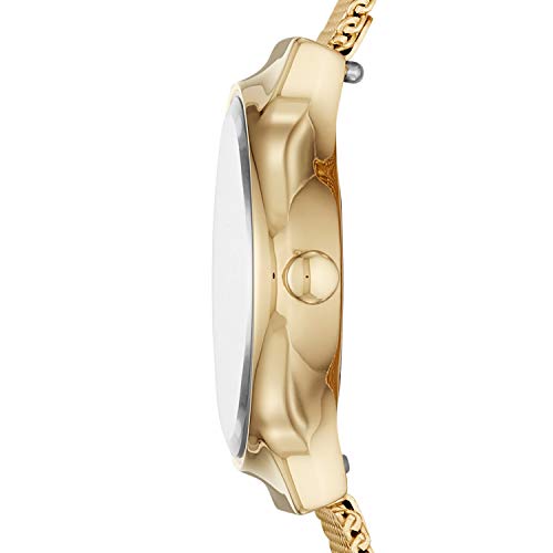 Skagen Women's Freja Quartz Watch with Stainless Steel Mesh Strap, Gold, 12 (Model: SKW2717)
