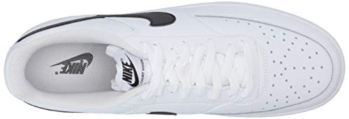 Nike Men's Court Vision Low Sneaker, White/Blackwhite, 10.5 Regular US