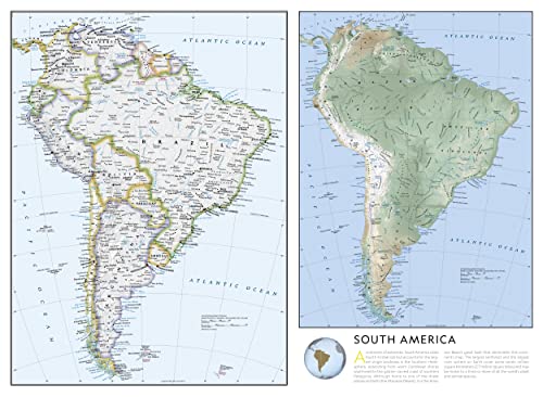 National Geographic South America and Antarctica Map (folded with flags and facts) (National Geographic Reference Map)