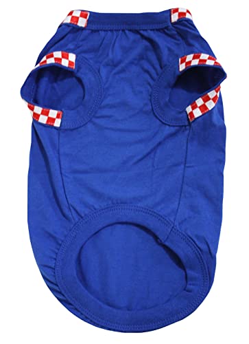 Petitebella Croatia Flag Puppy Dog Shirt (Blue, Medium)