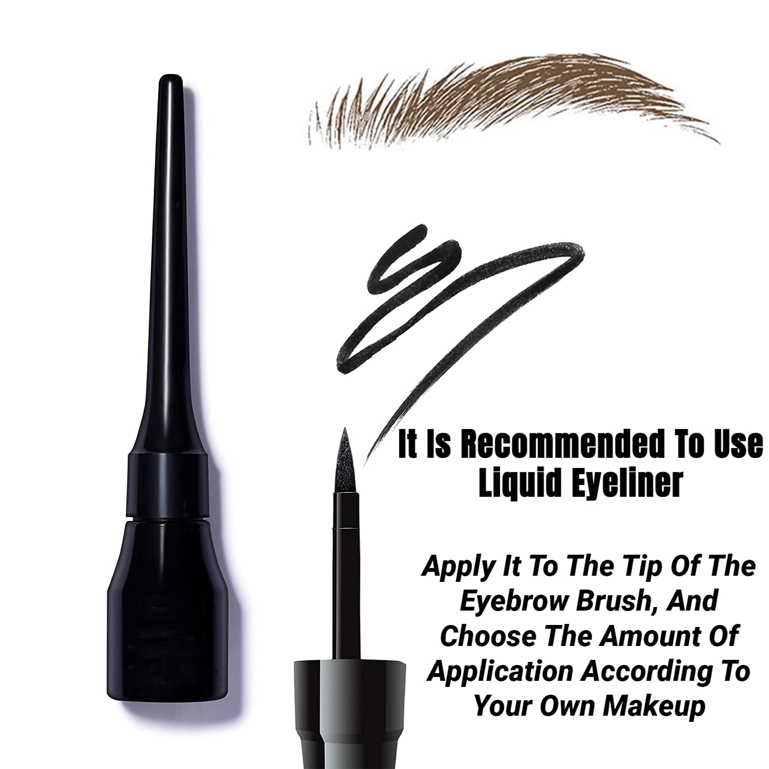 Eyebrow Brush Professional Eyebrow Brush Multi Function Eyebrow Brush Three-dimensional Concealer Makeup Brush Angled Eyebrow Hairline Brush丨2 Pieces (large And Small)…