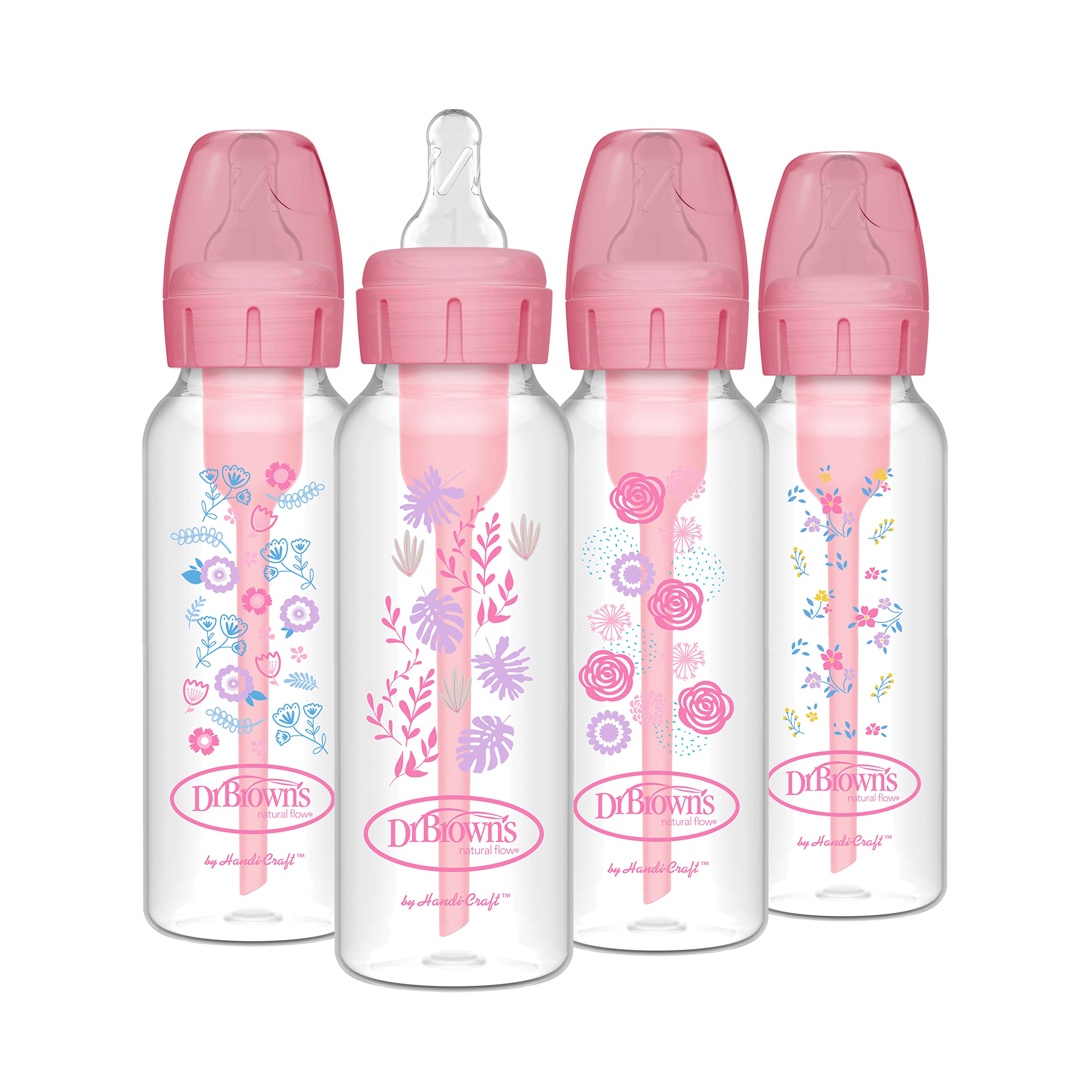 Dr. Brown's Anti-Colic Baby Bottles, Nipples and Accessories Bundle | Natural Flow Options+ Narrow Bottles with Level 1 and Level 2 Silicone Nipples