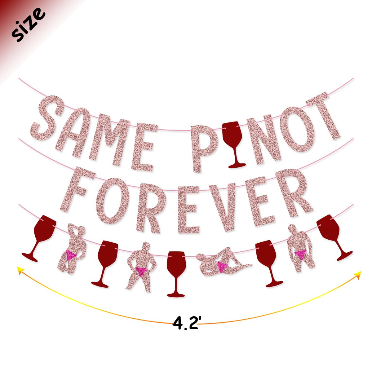 Same Pinot Forever Bachelorette Party Banner for Wine Bachelorette Party Napa Bachelorette Party Decorations