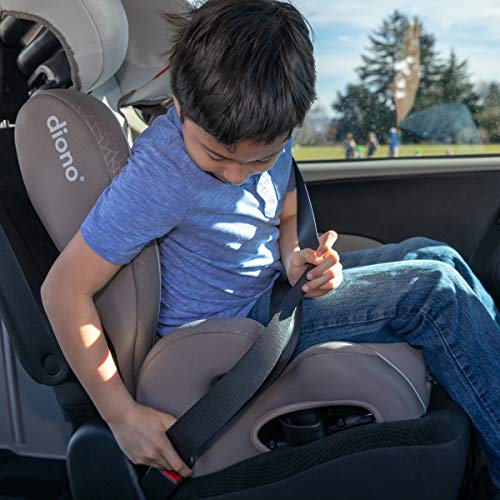 Diono Monterey XT Latch 2 in 1 High Back Booster Car Seat with Expandable Height & Width, Side Impact Protection, 8 Years 1 Booster, Black