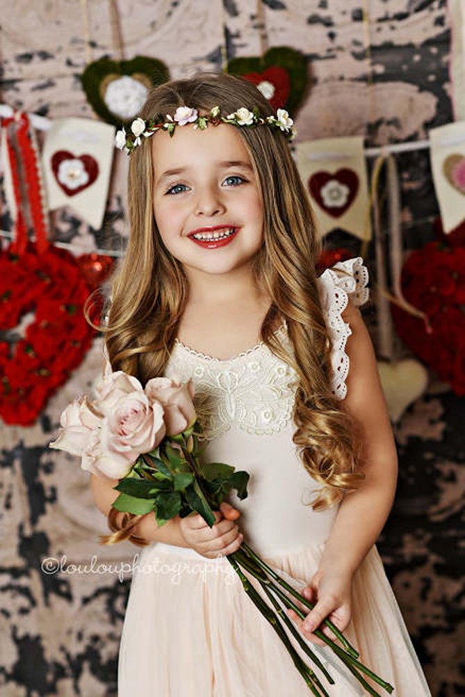 DDazzling Flower Crown Floral Wreath Headband Floral Garland Headbands photo props (Purple)