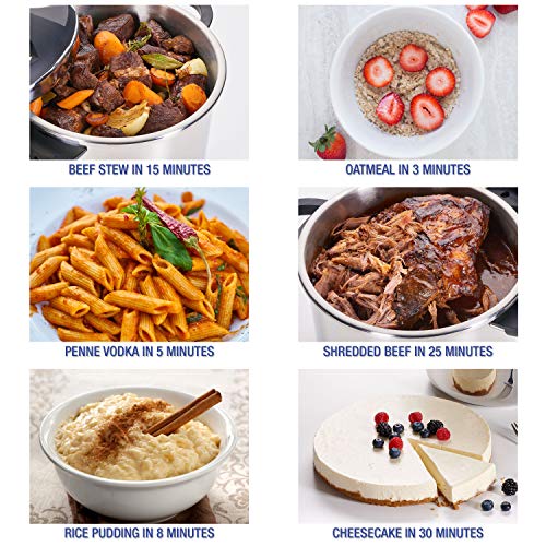 Zavor EZLock Stove Top Pressure Cooker 12 Quart - Canning Ready, Stainless Steel, Multi Pressure Levels, Easy Locking, Induction Ready, 4 Jar Canning Capacity, Digital Cookbook & Steamer Basket