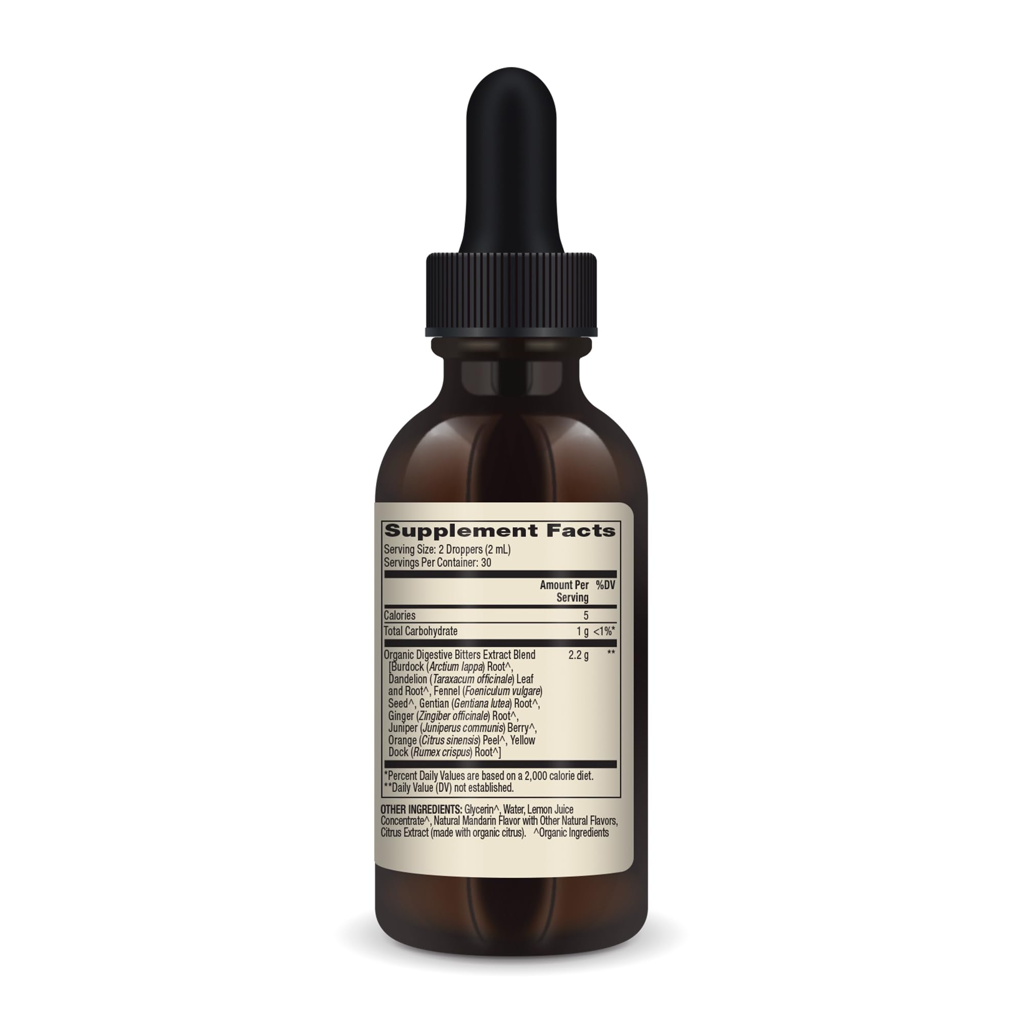 Dr. Mercola Organic Digestive Bitters, 1 Bottle (2 fl oz.), Supports Normal Digestion and Overall Gastrointestinal Health*, Non GMO, Soy Free, Gluten Free, USDA Organic