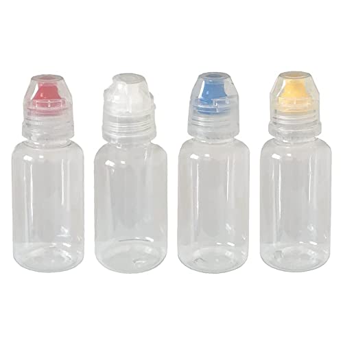 ZAYOIZY 4pcs Mini Honey Squeeze Bottle Refillable Condiment Container Dispenser with Flip Top, Camping/Travel Size Leakproof Bottles for Syrups, Ketchup, Salad Dressing, Cooking Oils