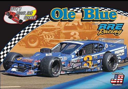 Wes's Model Car Corner by JR Salvinos WMCC-10003 1/25 Scale Ole Blue Asphalt Modified Race Car Plastic Model Kit - Assembly Required