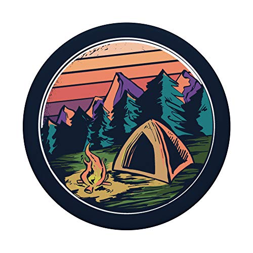 Nature Mountain Camping Outdoor Hiking Tent Lovers Gift PopSockets PopGrip: Swappable Grip for Phones & Tablets