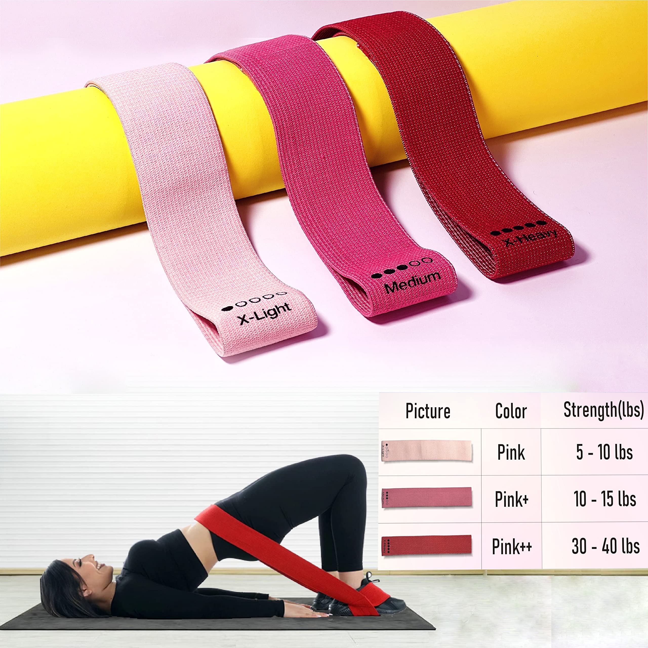 D.FAAM Pilates Ring and Ball Set with 3 Resistance Bands & Socks -14 Inch Pilates Ring Circle with Strap to Improve Strength and Core Stability - Pilates Sets for Women with Non-Slip Socks