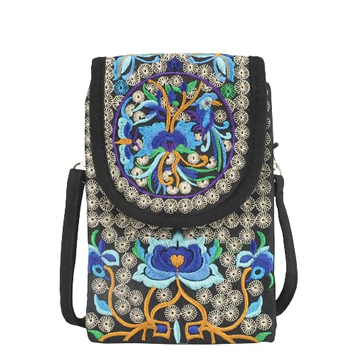 Forever Haru Latest Retro Lady Cell Phone Bag Crossbody Shoulder Wallet Purse Handbag Pouch, Multicolor