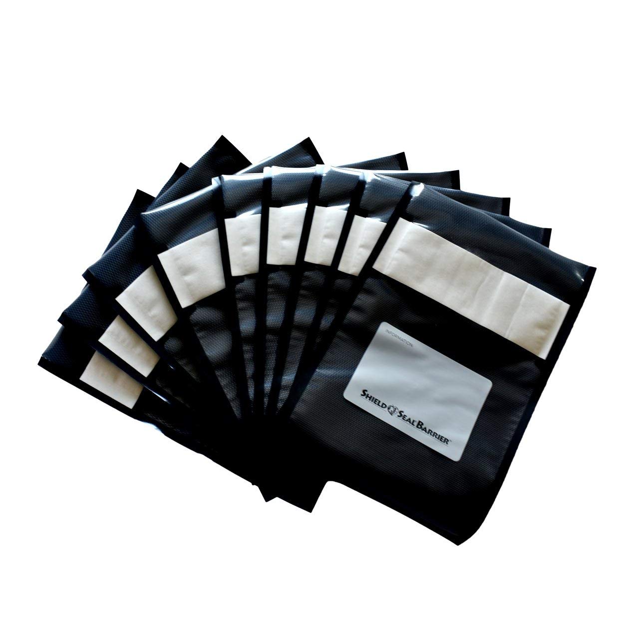 ShieldNSeal Vacuum Seal Bags, Black and Clear Zipper Bags, 15" x 20", SNS 3500