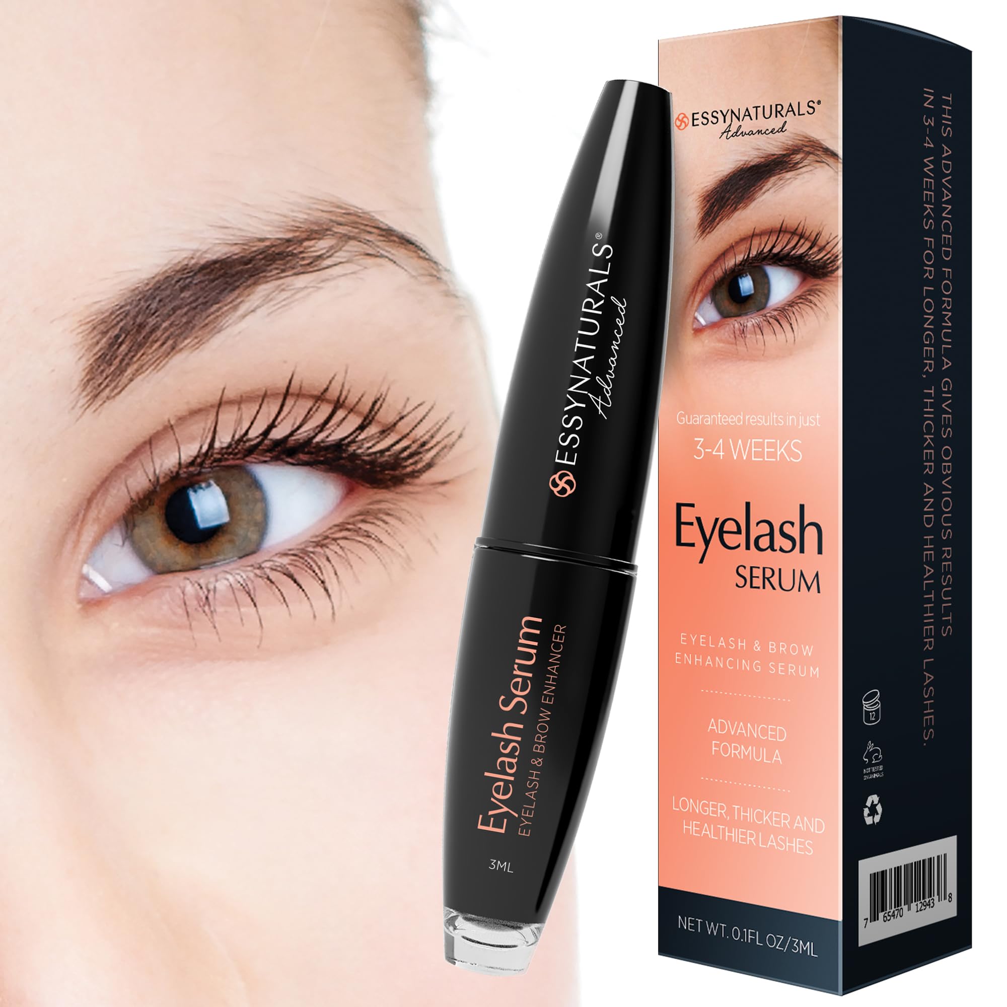 EssyNaturals Eyelash and Brow Growth Serum - 2 Pack
