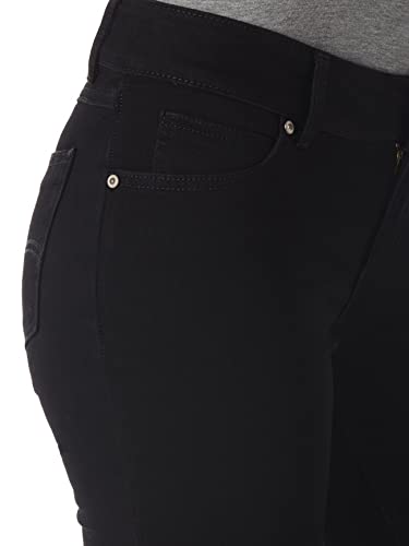 Wrangler Women's Western Mid Rise Stretch Boot Cut Jean, Black, 7W x 32L