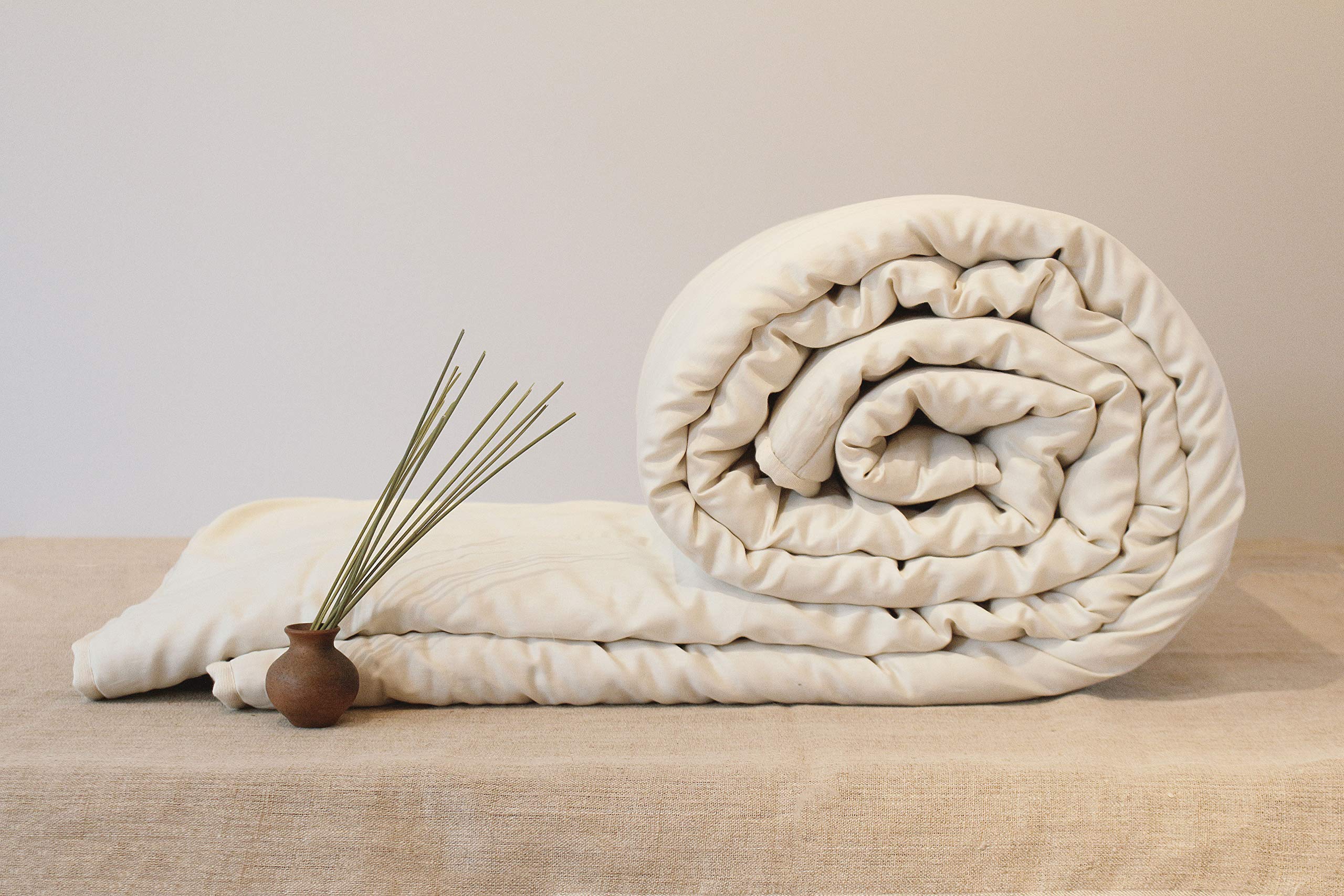 Euro Single Duvet, 100% Sheep Wool, Natural Wool Filled, Dimensions - 150x200 cm