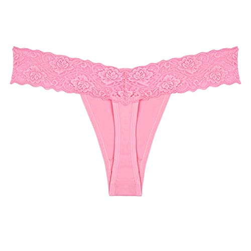 Sunm Boutique 8 Pack Lace Thongs for Women Thong Underwear Panties Low Waist (Multi, Medium)