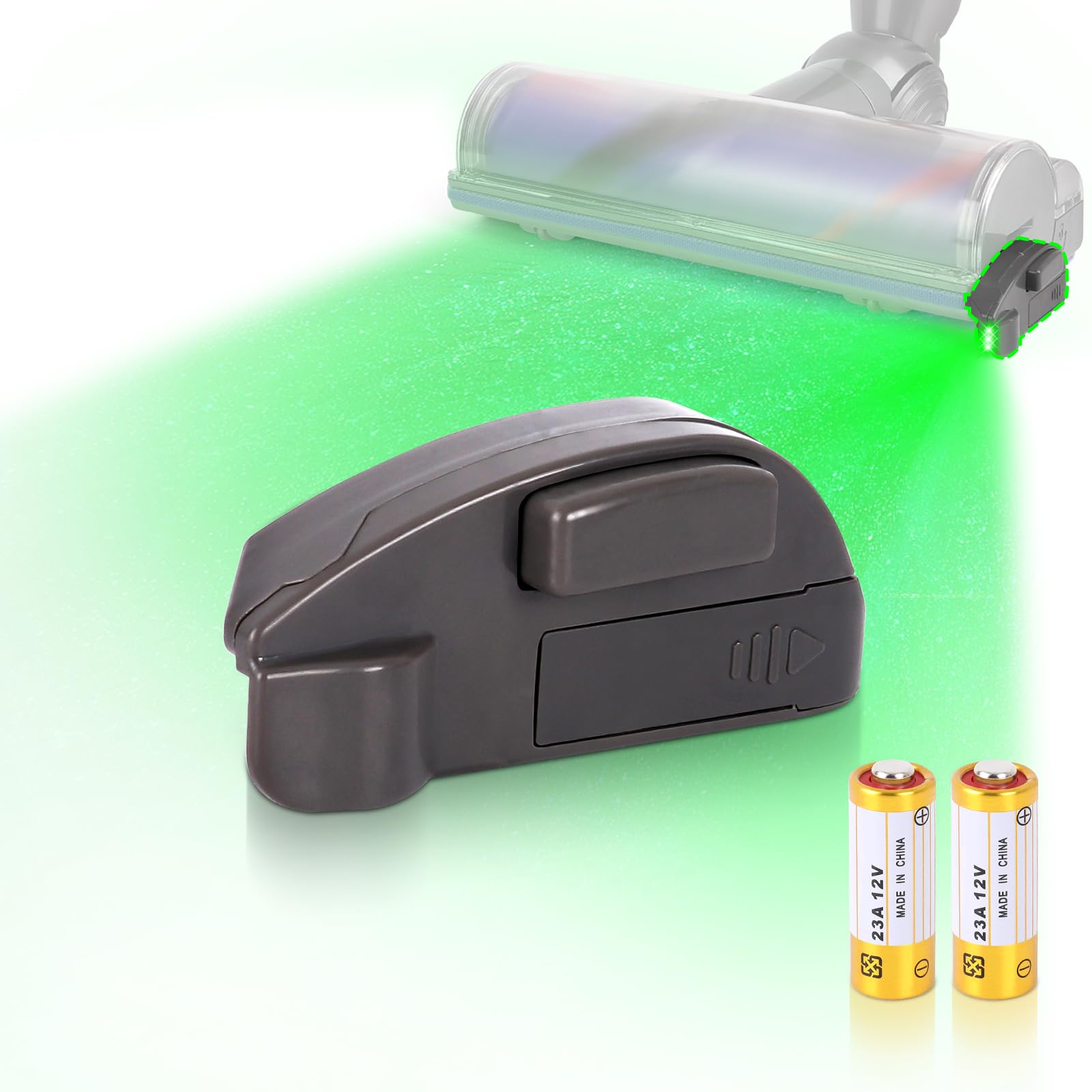 Dust Detector Light Compatible with Dyson Vacuum Led Light Attachment, Green LED Light for Vacuum Cleaner Head Accessories