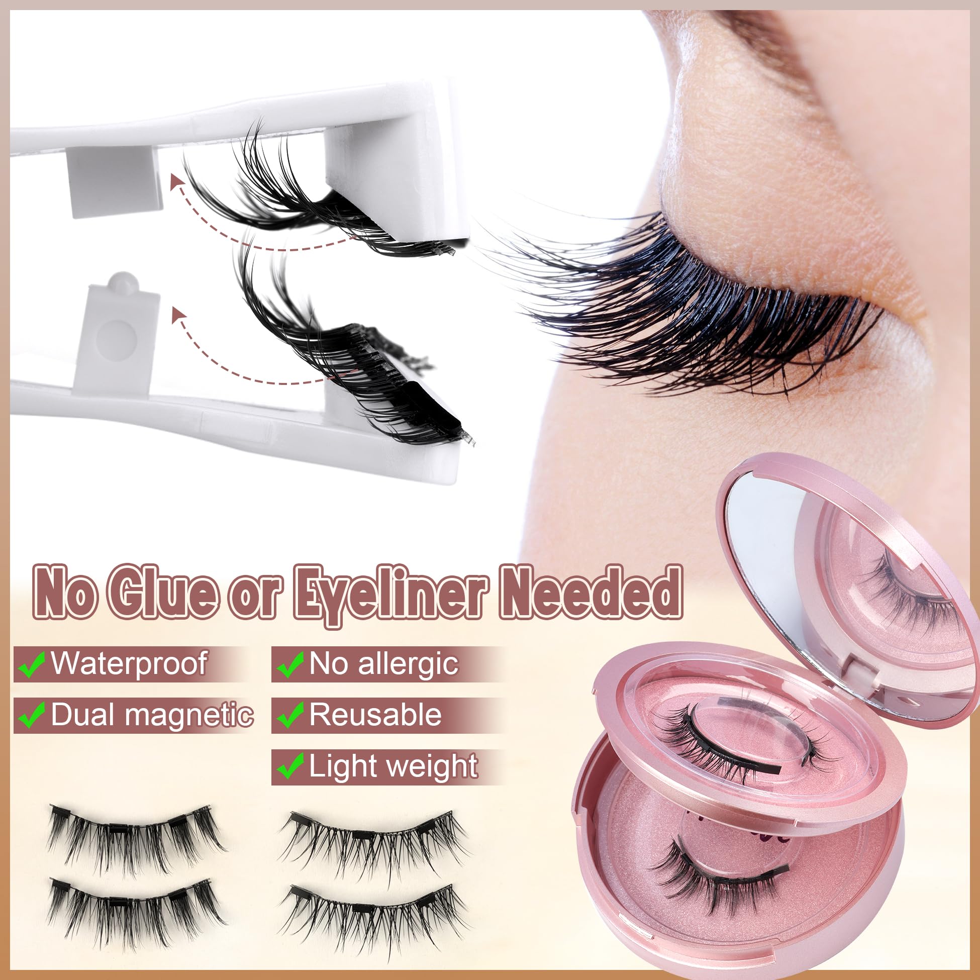 wiwoseo False Eyelashes Russian Strip Lashes D Curly Wispy Fluffy Eyelashes Russian Volume 3D Effect 13MM 15MM Faux Mink Lashes 20 Pairs Pack Crossing Eyelashes