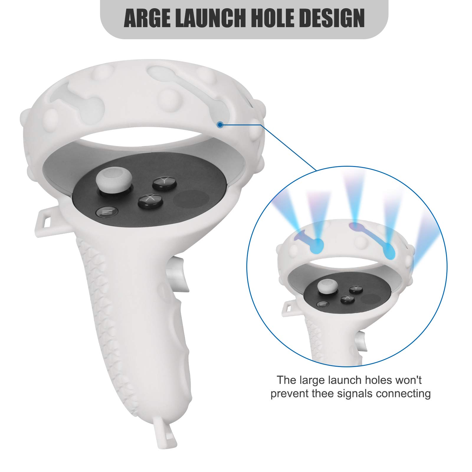 Eyglo Front Protector Cover and Controller Grip Cover Straps for Oculus Quest 2