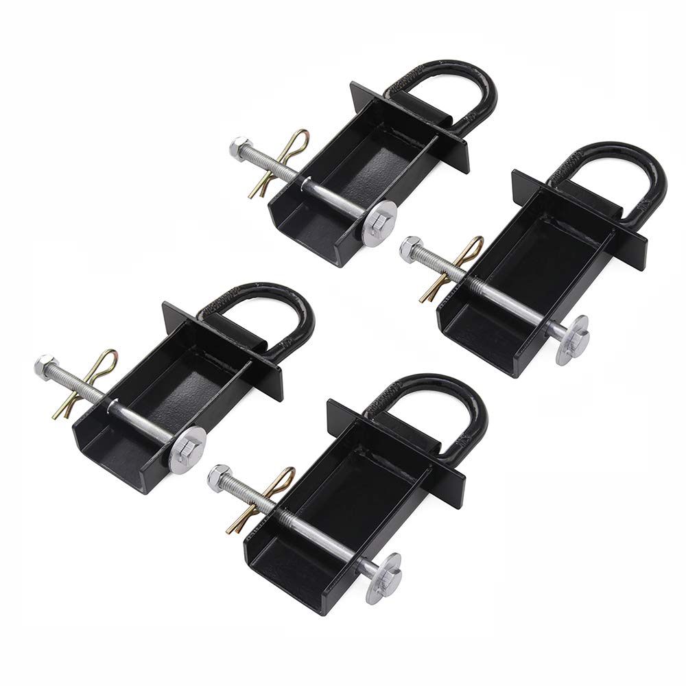 ENIXWILL 4pcs Heavy Duty Stake Pocket D-Ring fit for Utility Trailers and Flatbeds with Hitch Pin