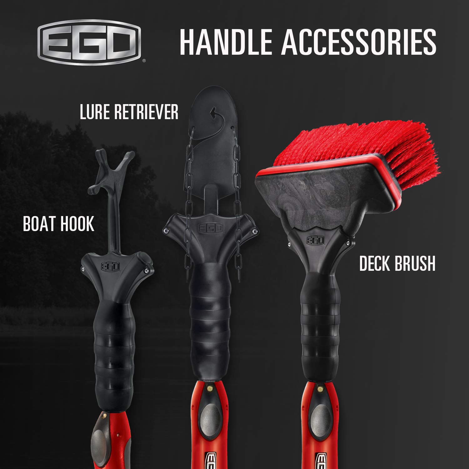 Ego S2 & S1 Fishing Accessories, Fishermen’s Tools, Interchangeable Modular System, a Tool for Everything, Use on Ego Nets Handles, 30+ Options