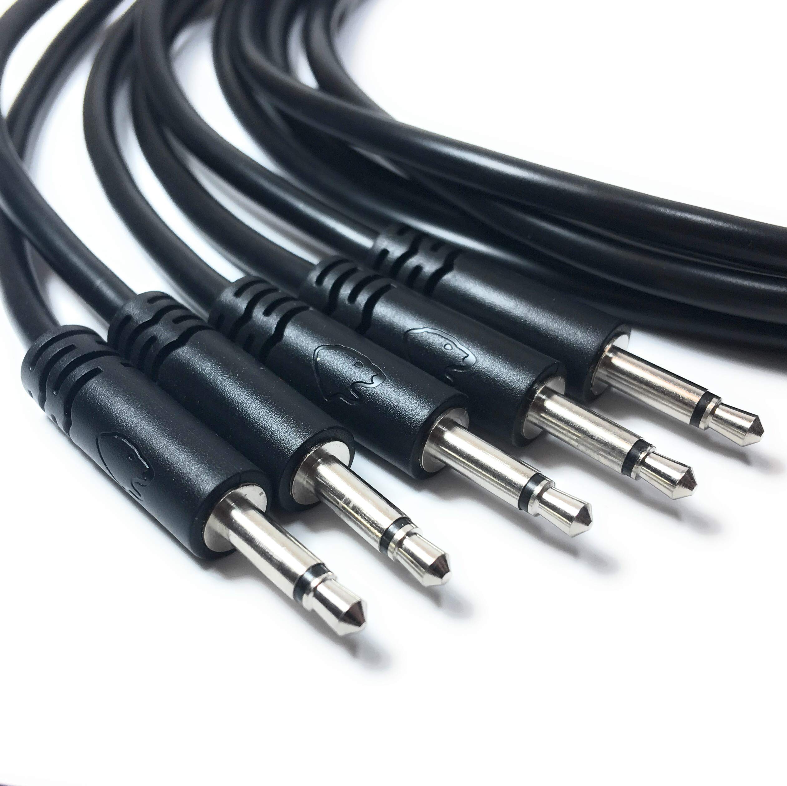 Eurorack Patch Cables - 5 PVC 0.14 Inch Plug Mono Cables for Modular Synths (84 Options) Combi2 18 Inch