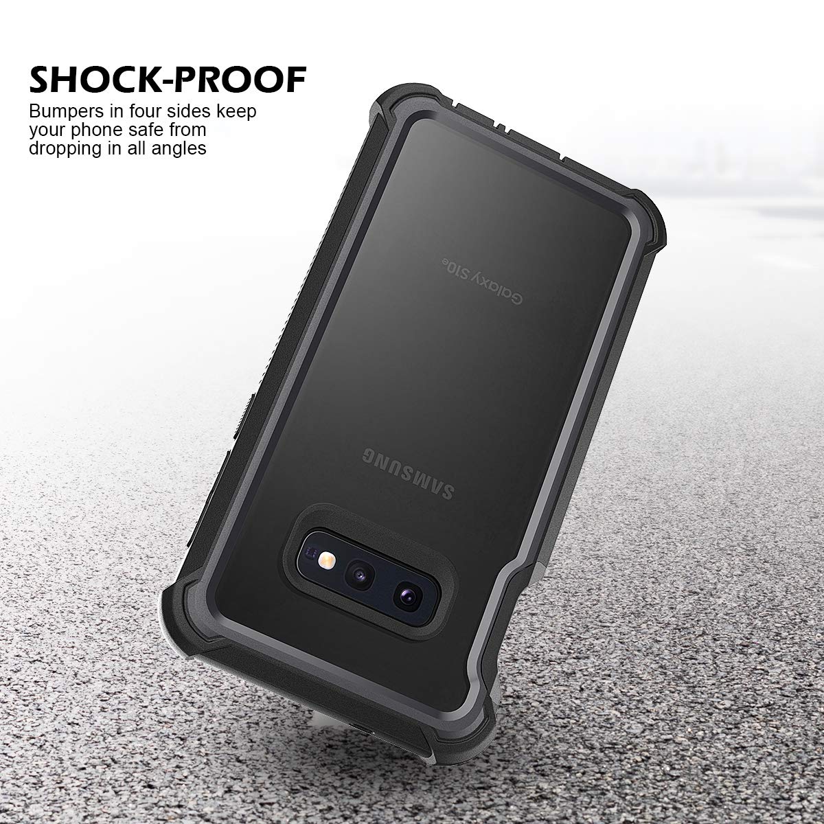 Dexnor Galaxy S10E Case with Built-in Screen Protector Clear Rugged Full Body Protective Shockproof Hard Back Defender Dual Layer Heavy Duty Bumper Cover Case for Samsung Galaxy S10E - Purple