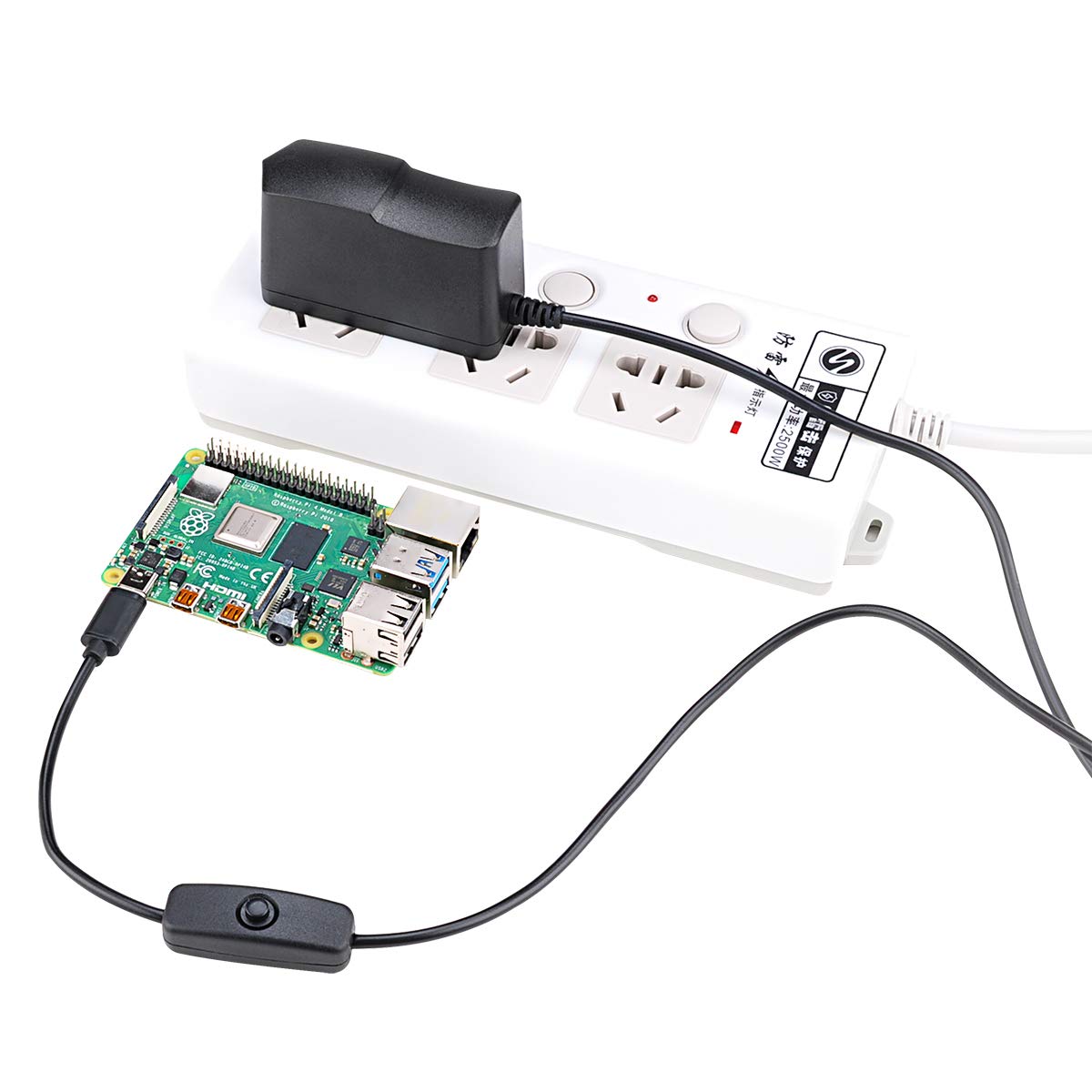 Enokay Raspberry Pi 4 b Power Supply 5V 3A USB C Charger Adapter