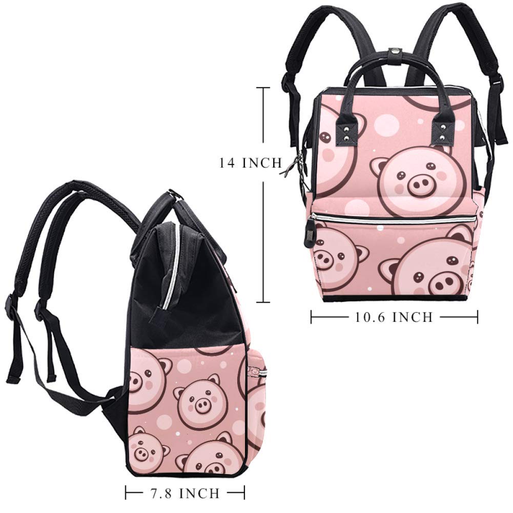 Cute Pigs Baby Diaper Bags Shoulder Straps Nappy Bag
