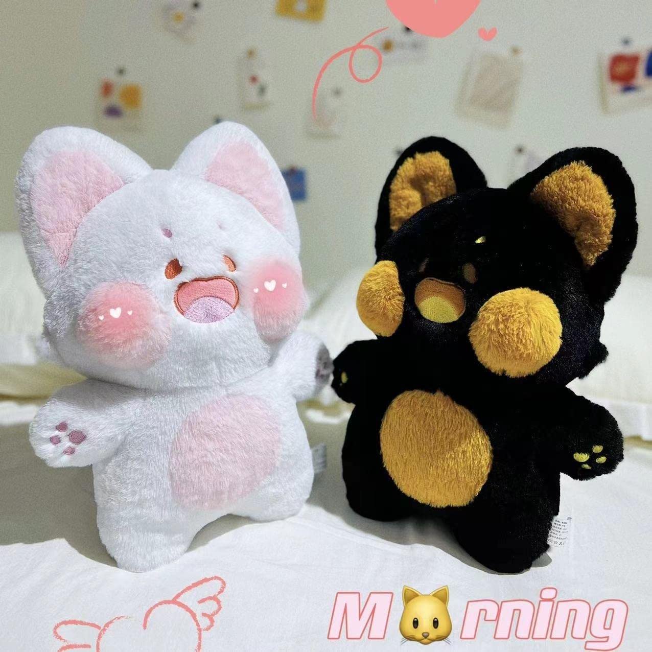 Gaoxyima Plush Pillow: Soft, Cuddly Stuffed Animal Body Pillow for Kids & Girlfriend - Cute Black Doll