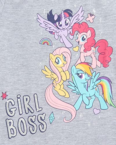 My Little Pony Toddler Girls 3 Pack Graphic Short Sleeve T-Shirt Grey Blue Purple 5T