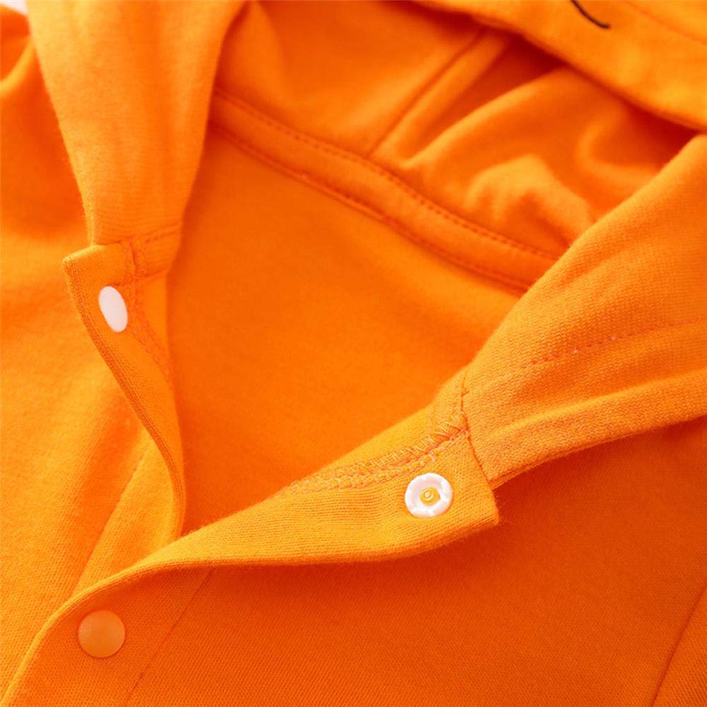 daimengmeng Baby Romper Boys Girls Newborn Cartoon Cosplay Outfits Button Cotton Jumpsuits Orange 9-12 Months/80