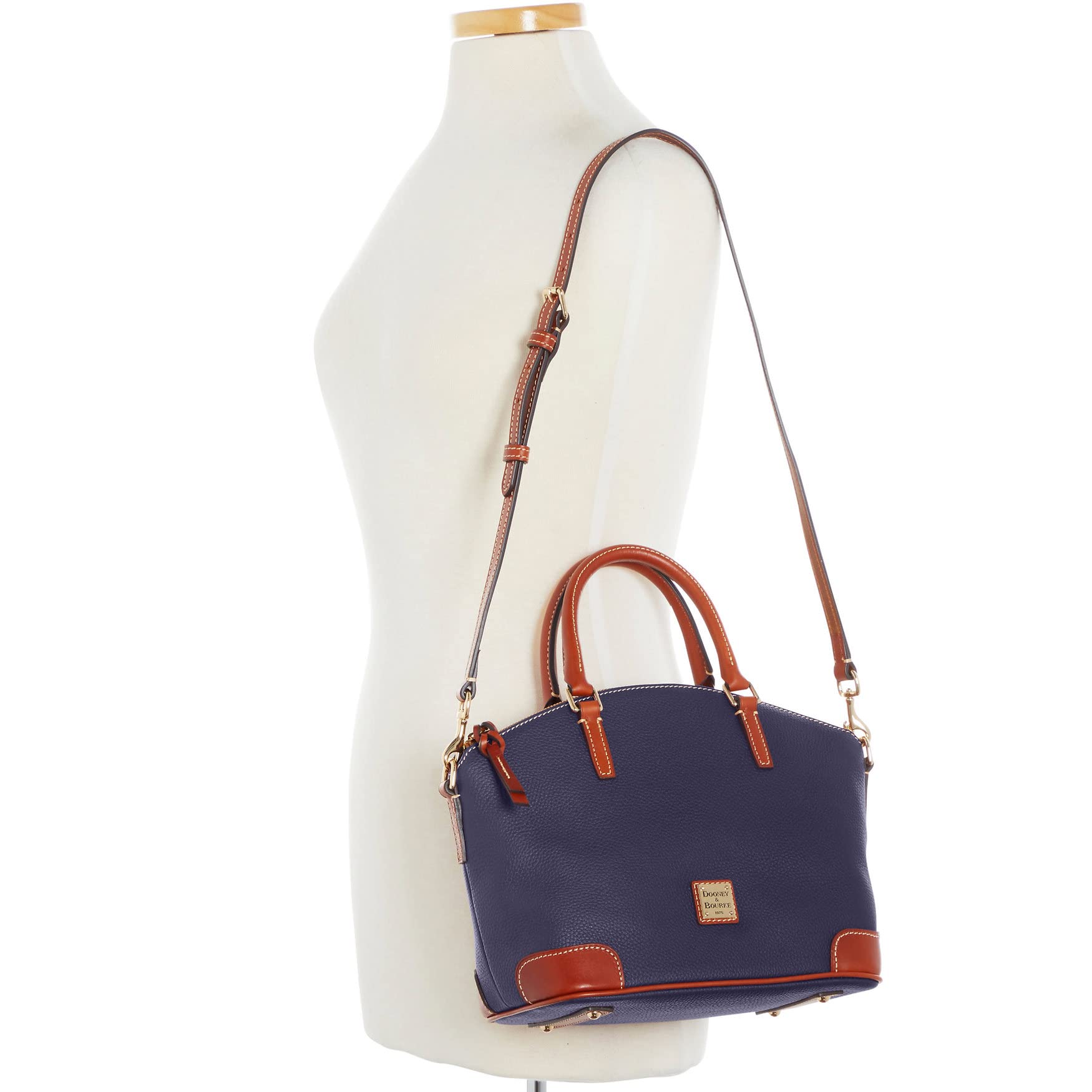 Dooney & Bourke Handbag, Pebble Grain Charli Satchel - Midnight Blue