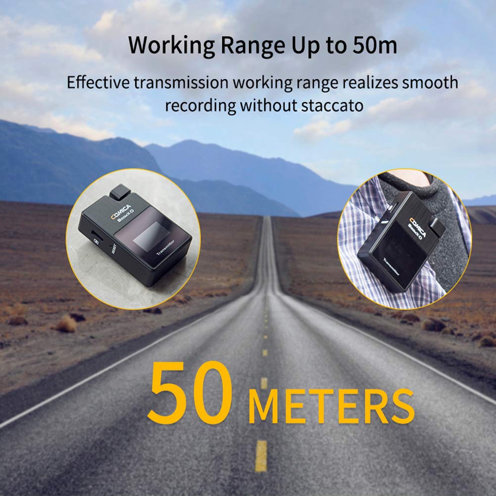 comica Boom X-D D1 Wireless Lavalier Microphone, Digital Transmitter and SLR Receiver System with Clip for Interview, YouTube, Facebook Live, Volgging