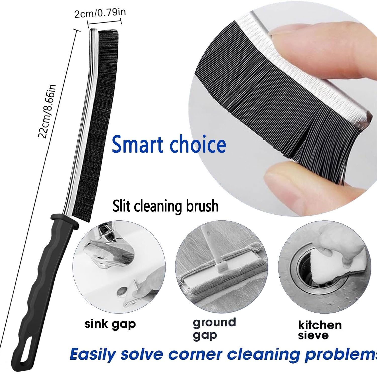 Gap Cleaning Brush, Dead Corners Multifunctional Brushes,Bathroom Crevice Gaps Cleaning Brush,Clean The Dead Corners of Bathroom Kitchen Tiles for Bathroom Kitchen Tiles Window Slots (5pcs)