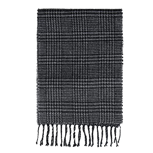 Dockers Men's Soft Winter Scarves - Regular and Reversible, Plaid/Herringbone, One Size