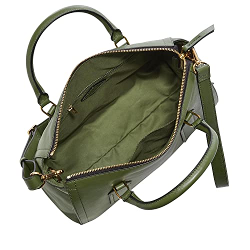 Fossil Women's Parker Leather Satchel Purse Handbag, Tarragon (Model: ZB1708374)