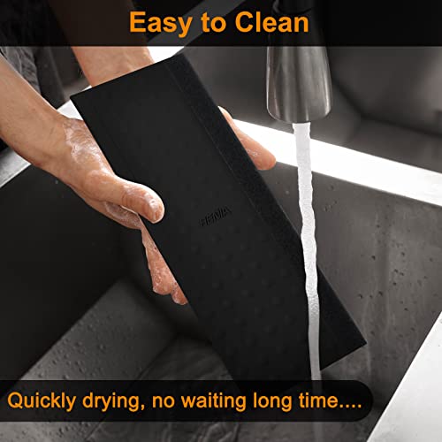 Mofason Refrigerator Door Handle Covers, Keep Appliance Clean for Fridge Microwave Oven Stove Bathroom Freezer Accessories Dishwasher- Your Kitchen Handle Protector (5pcs, Black)