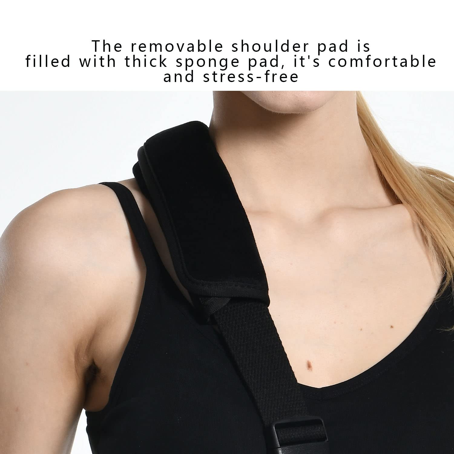 Fotgok Breathable Arm Sling with Waist Belt for Shoulder Women-Shoulder Immobilizer with Strong Support-Breathable Arm Support Brace for Shoulder Injury, Red Rose